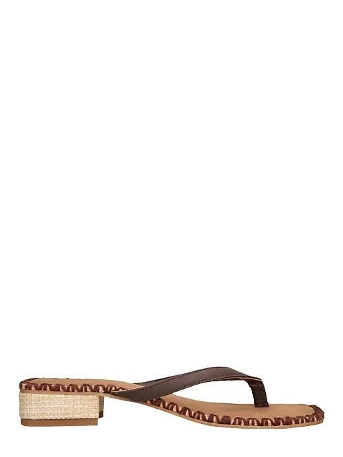 Dolce Vita Barty Leather Sandals - Dark Brown