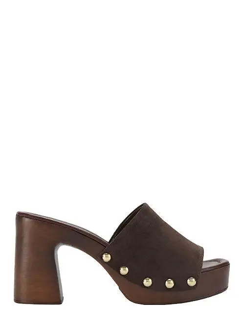 Carvela Novella Suede Heeled Mules - Brown