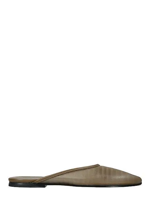 Dear Frances Balla Slipper Mesh And Leather Mules - Mid Brown