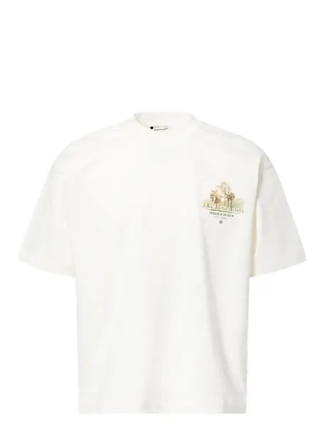 THE COUTURE CLUB Palm Springs Graphic Print Cotton-jersey T-shirt - Offwhite