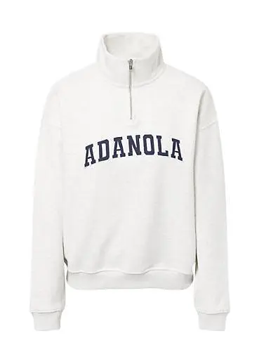 ADANOLA Relaxed Fit Varsity Cotton Sweatshirt - Lgm/nb