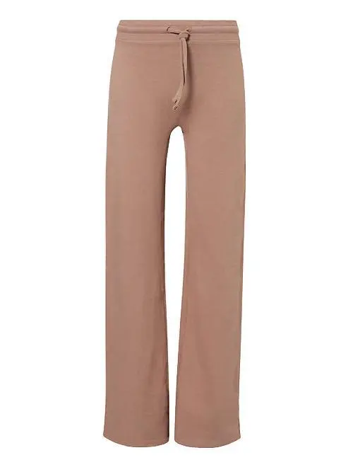 ADANOLA Straight-leg Modal-jersey Trousers - Dusty Brown