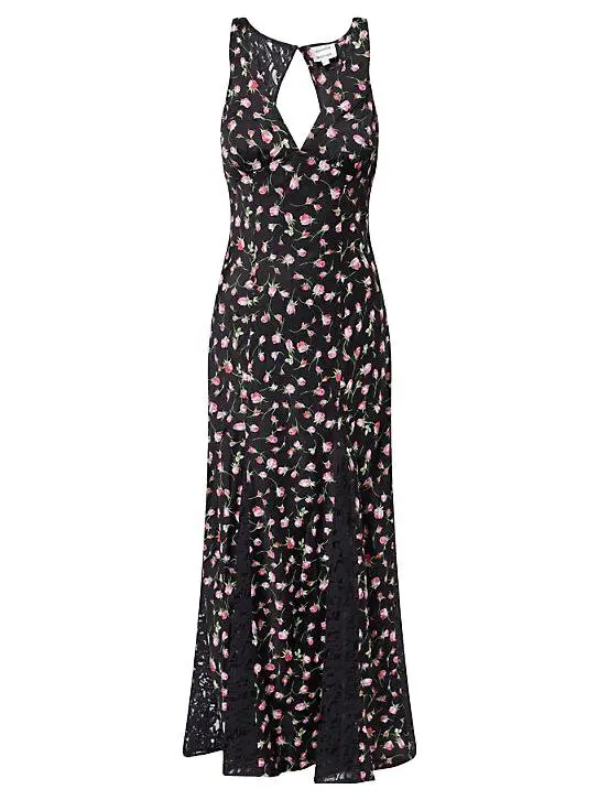 DAMSON MADDER Genevieve Floral-print Woven Midi Dress - Rose