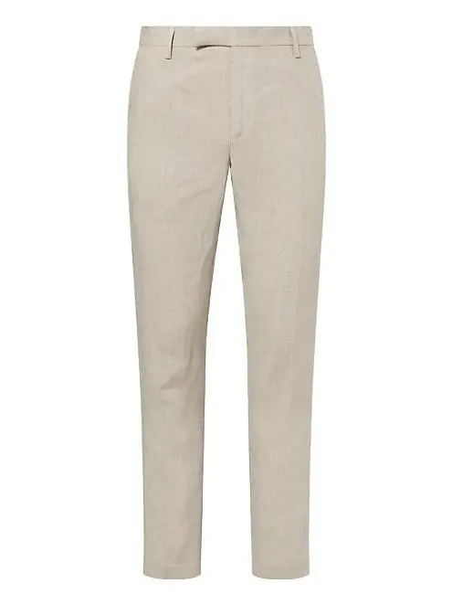 Sunspel Tapered-leg Tailored Linen Trousers - Sand