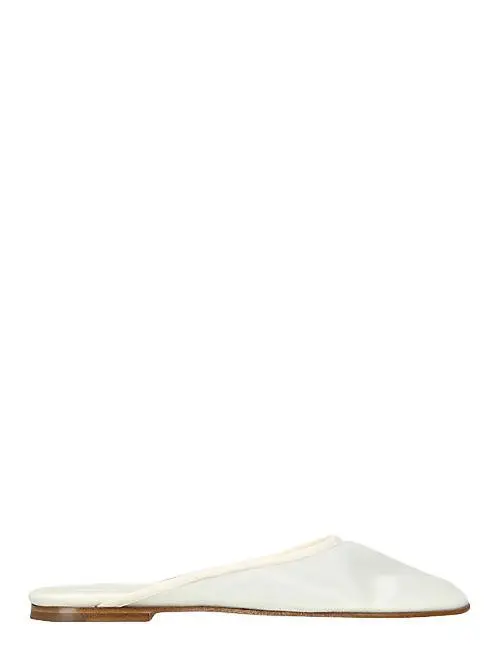 Dear Frances Balla Slipper Mesh And Leather Mules - White