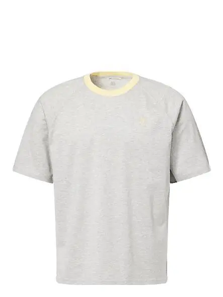 Ami De Coeur Embroidered Logo Cotton-jersey T-shirt - Gris Chine Clair