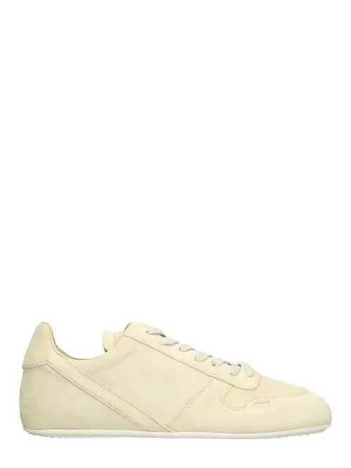 Rick Owens Minimal Suede Lace-up Trainers - Yellow