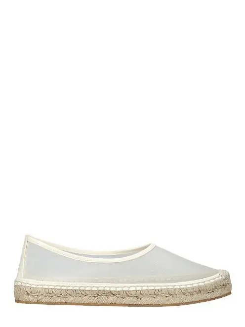 Dear Frances Vespa Mesh And Leather Espadrille Flats - White