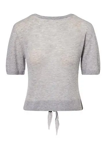 GANNI Wool Knit Top With Back Tie - Paloma