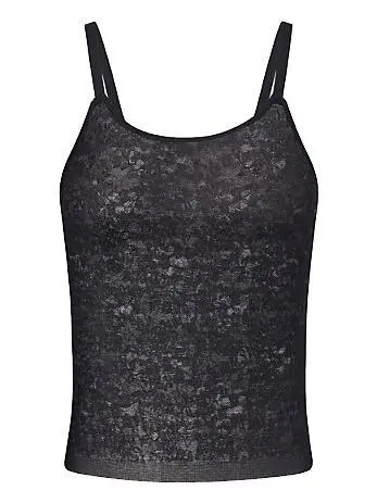 Spanx Supersmooth Stretch-lace Top - Very Black