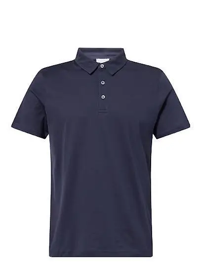 Sunspel Short-sleeve Cotton-jersey Polo Shirt - Navy