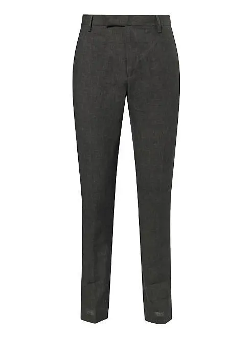 Sunspel Tapered-leg Tailored Linen Trousers - Forest26