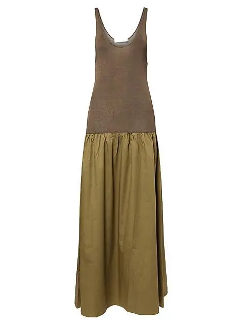 THE FRANKIE SHOP Iliya Drop Waist Maxi Dress - Olive