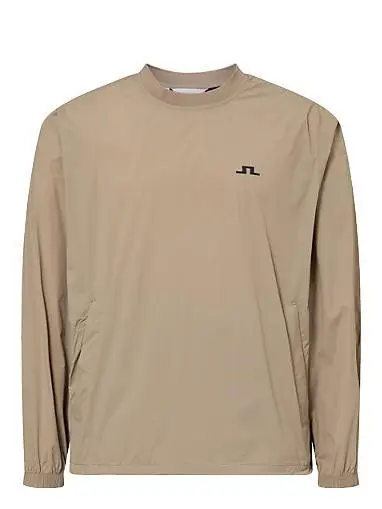 J. Lindeberg Ulf Crewneck Windbreaker Nylon Top - Brindle