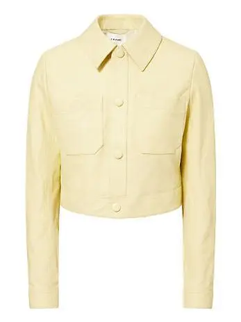 FRAME The Small Leather Jacket - Lemon