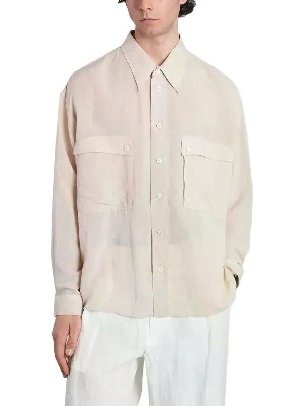 Emporio Armani Flap-pocket Shirt - Neutrals