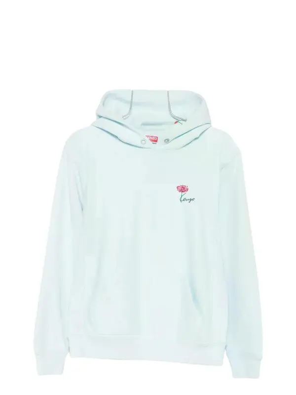 Kenzo Embroidered Flower Hoodie - Blue