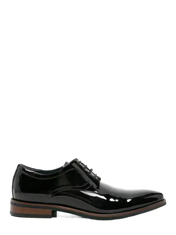 SERGIO MORETTI FIRENZE Patent Finish Lace-up Derby Shoes - Black