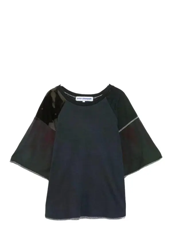 STAIN SHADE Tie-dye Raglan-sleeve T-shirt - Blue