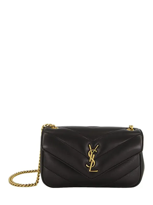 Saint Laurent Loulou Mini Bag In Lambskin - Black