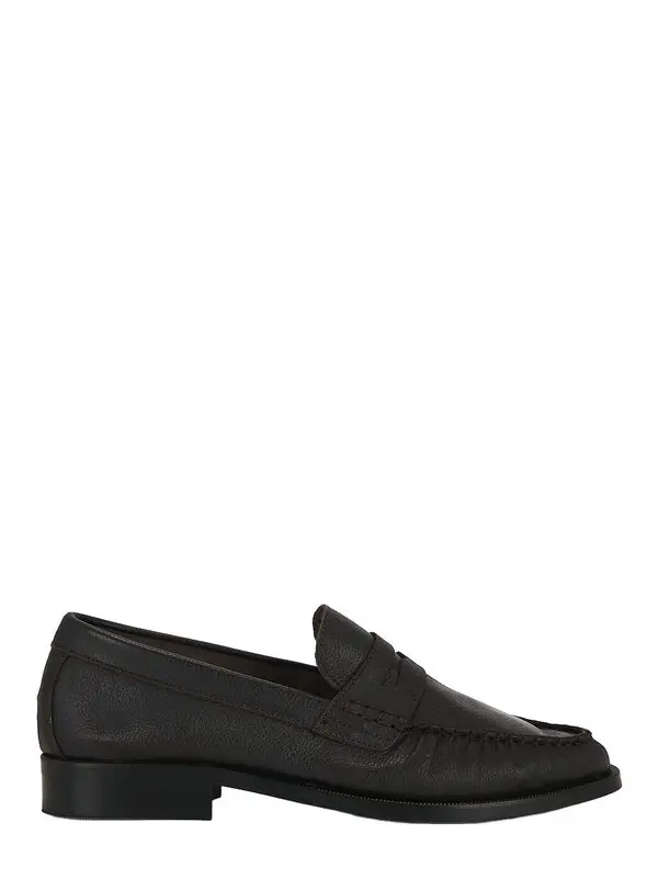 DUKE + DEXTER Ezra Pebble Pleated Penny Loafer - Chestnut Pebble