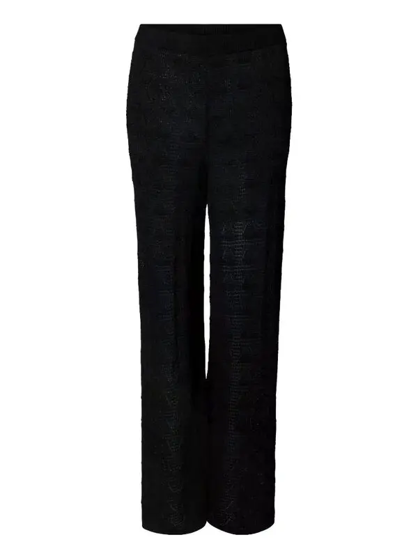 Loulou De Saison Seashell Knit Trousers - Black
