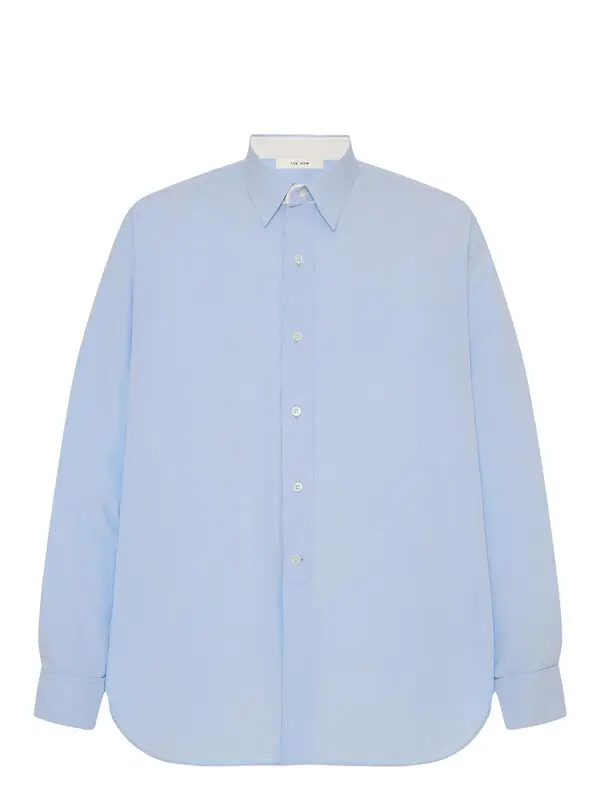 THE ROW Melchior Cotton Shirt - Blue