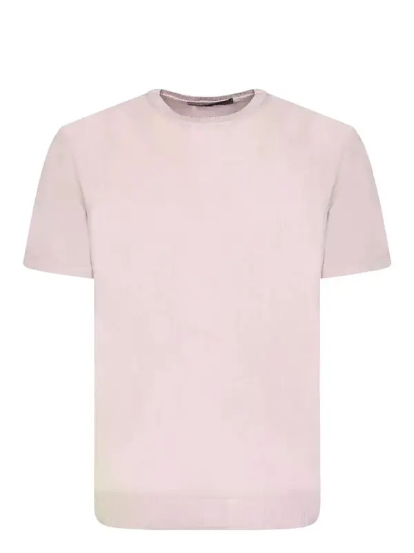 DANIELE FIESOLI Crew-neck Fine-knit T-shirt - Grey