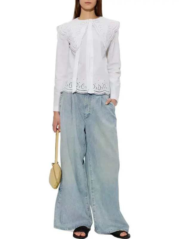 ALLSAINTS Haze Pleated High-waisted Jeans - Blue