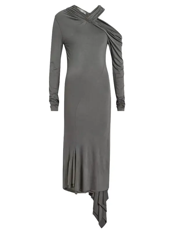 AARON ESH Jersey Draped Asymmetric Dress - Grey