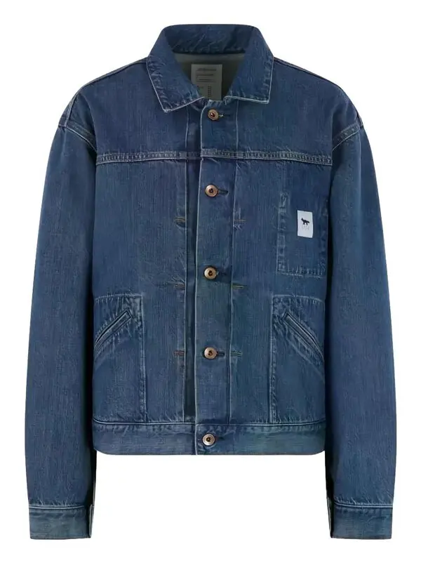Maison Kitsuné Kuro Selvedge Denim Jacket - Blue
