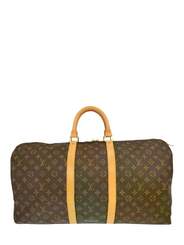 LOUIS VUITTON 2003 55 Keepall Monogram Travel Bag - Brown