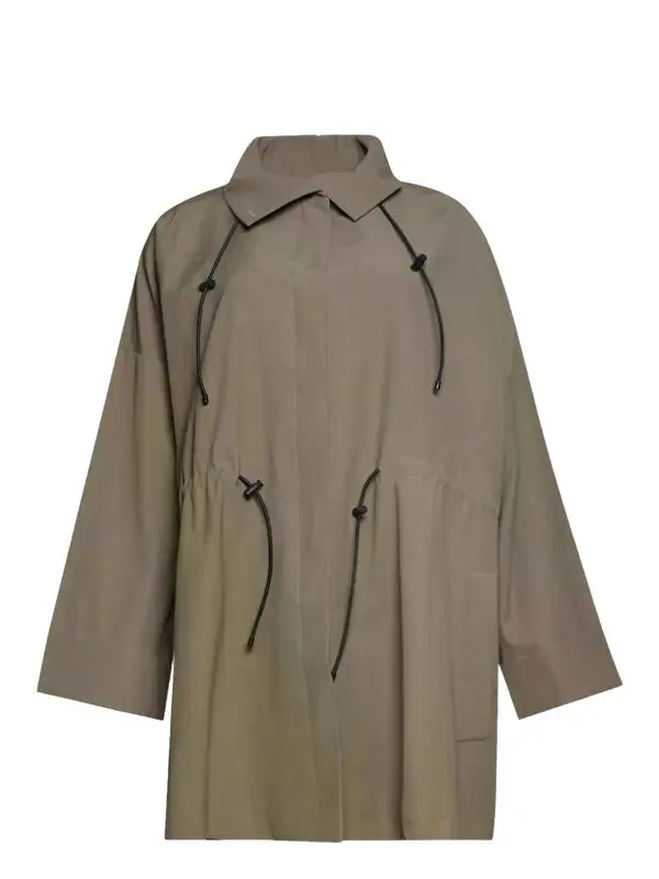 Tove Manet Drawstring Coat - Brown