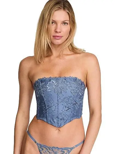 Victoria's Secret Very Sexy Embroidered Bustier Corset Top - Print