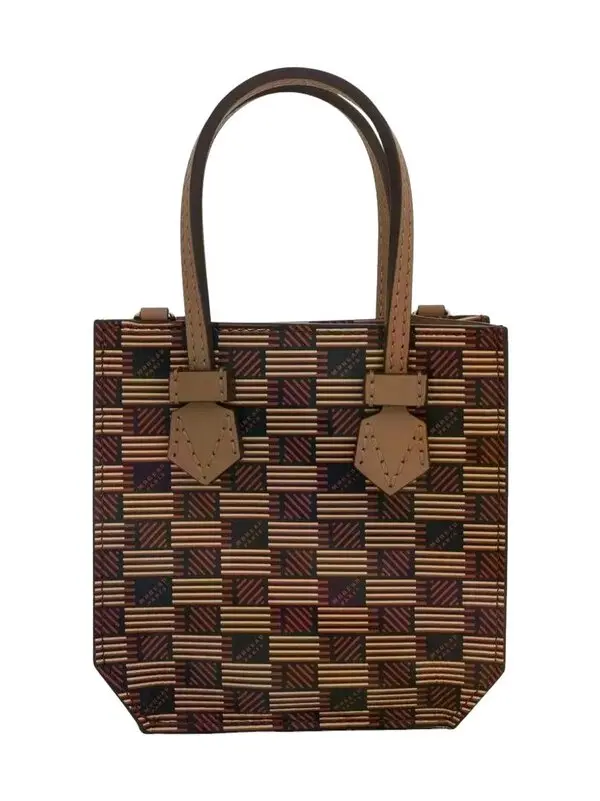Moreau Bb Brequin Monogram Leather Tote Bag - Brown