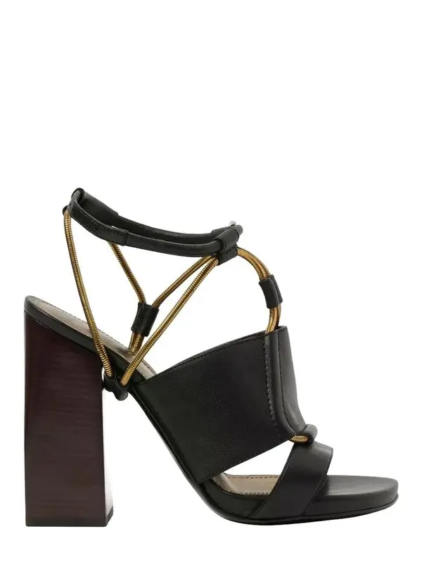 LANVIN Multi-strap Block-heel Sandals - Black