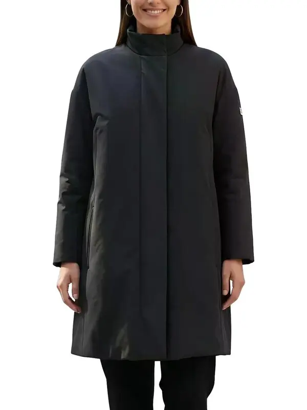 Aspesi High-neck Concealed-fastening Coat - Blue