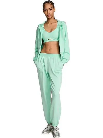 Victoria's Secret Soft Jersey Jogger Track Pants - Green