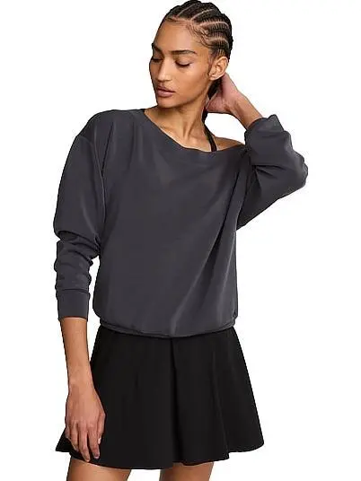 Victoria's Secret Vsx Featherweight Off-the-shoulder Top - Black