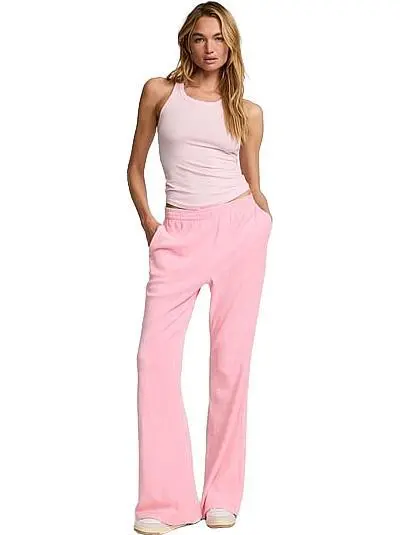 Victoria's Secret Angel Essentials Micro Terry Flare Lounge Pant - Pink