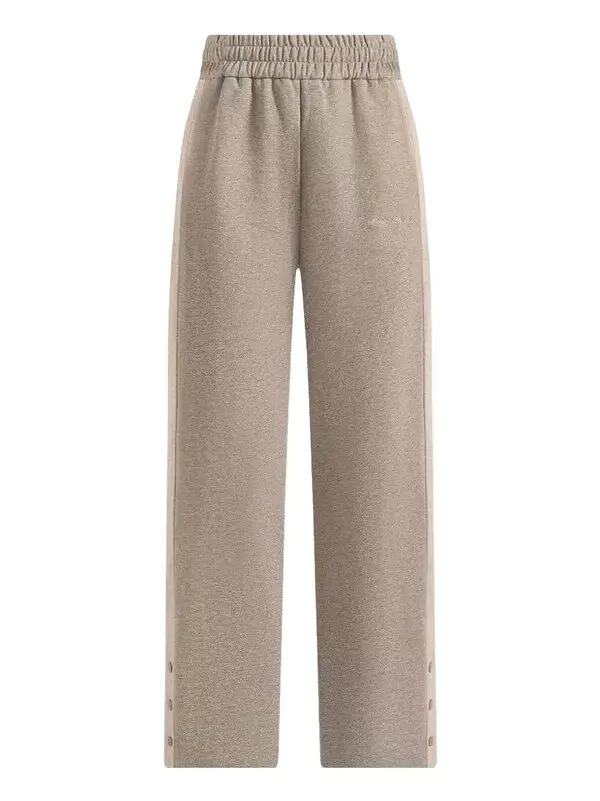 Manière De Voir Wide-leg Popper Joggers - Neutrals