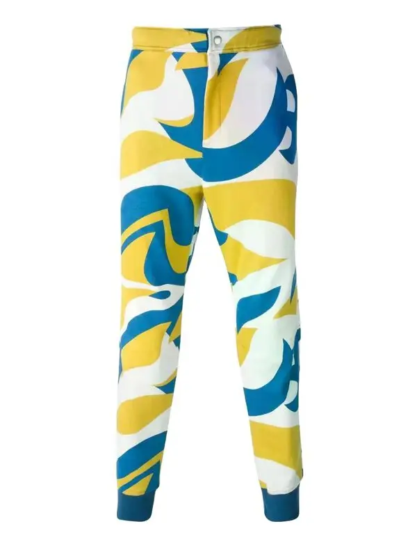 Alexander McQueen Abstract-print Track Pants - Yellow