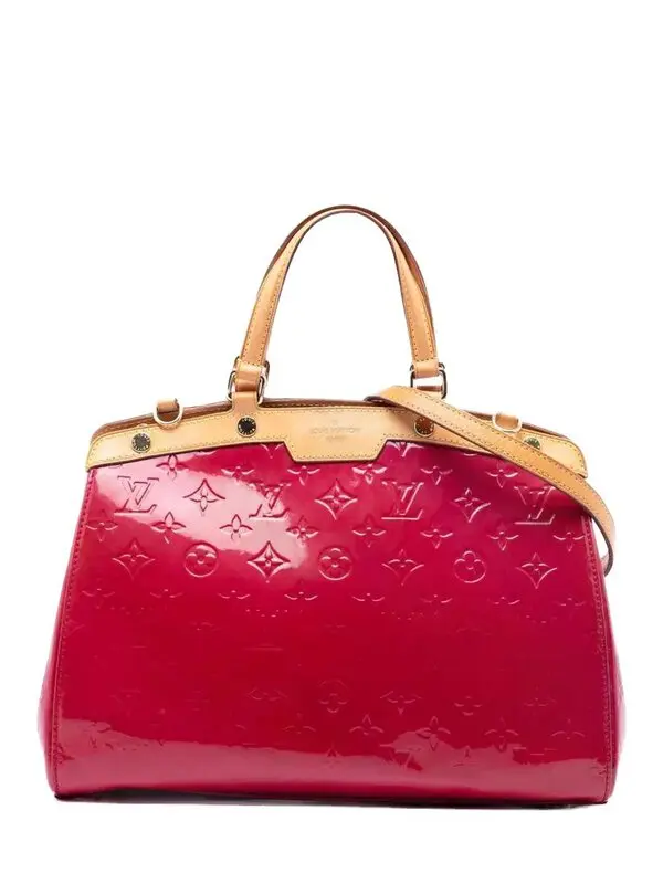 LOUIS VUITTON Monogram Vernis Brea Mm Satchel - Red