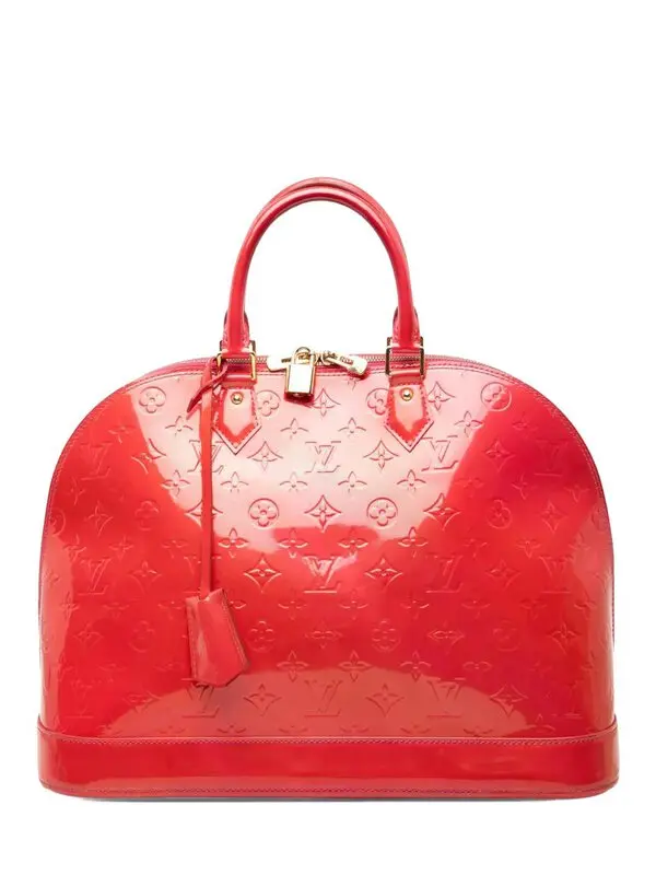 LOUIS VUITTON Monogram Vernis Alma Gm Handbag - Red