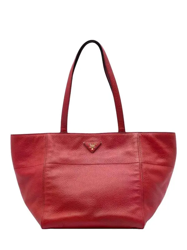 Prada Vitello Daino Tote Bag - Red