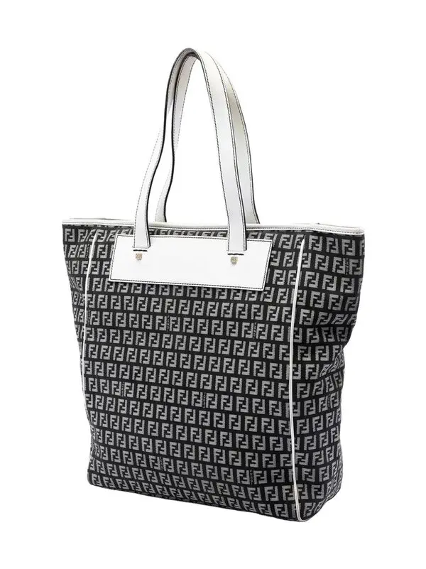Fendi Zucchino Canvas Tote Bag - Black