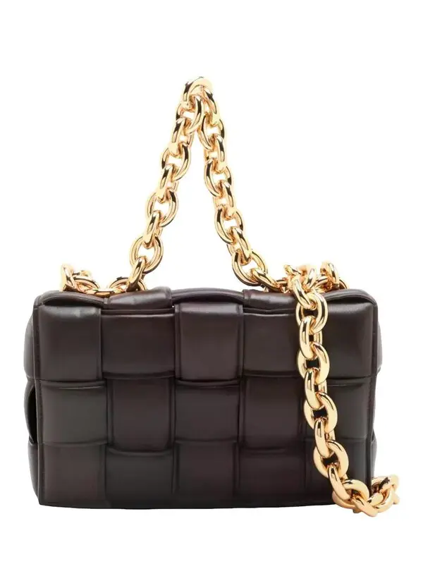 Bottega Veneta Nappa Intrecciato Padded Chain Cassette Satchel - Brown