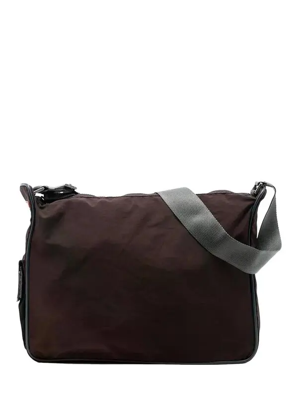 Prada Tessuto Zip Top Crossbody Bag - Brown