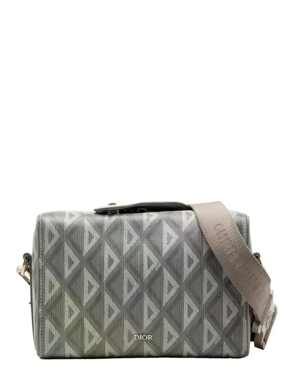 Dior Cd Diamond Coated Canvas Lingot 22 Bag - Grey