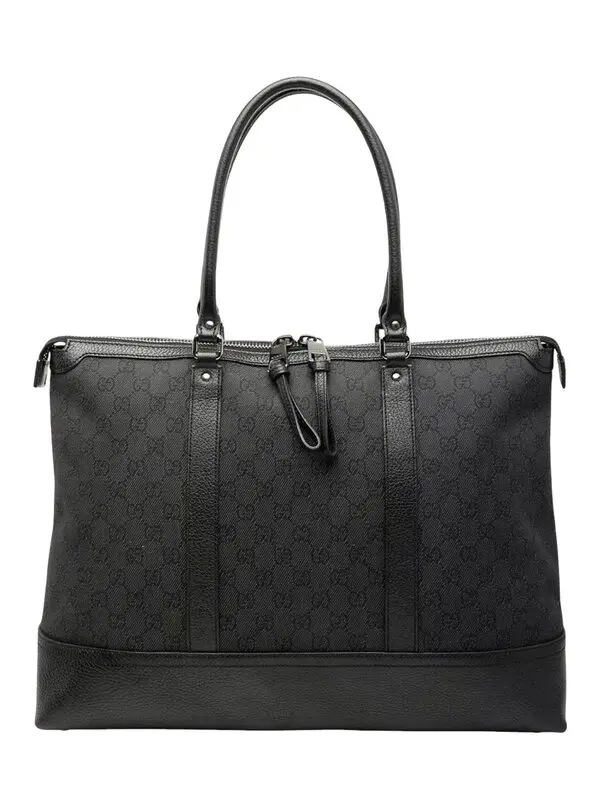 Gucci Gg Denim Tote Bag - Black